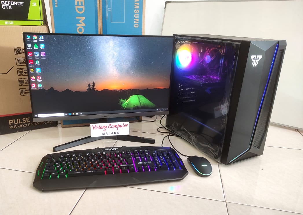 Jual Komputer GAMING & DESAIN GTX1650 monitor 24inc fullset | Laptop ...