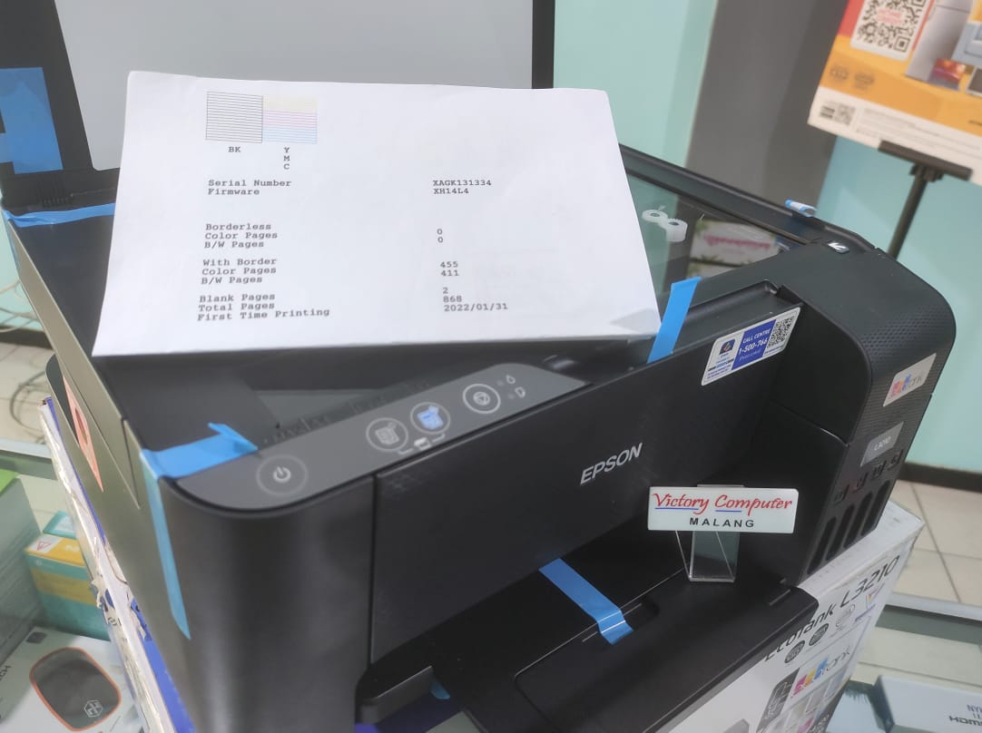 Jual Printer Epson L3210 Ecotank Pemkaian 20 Hari Like New Laptop 2682