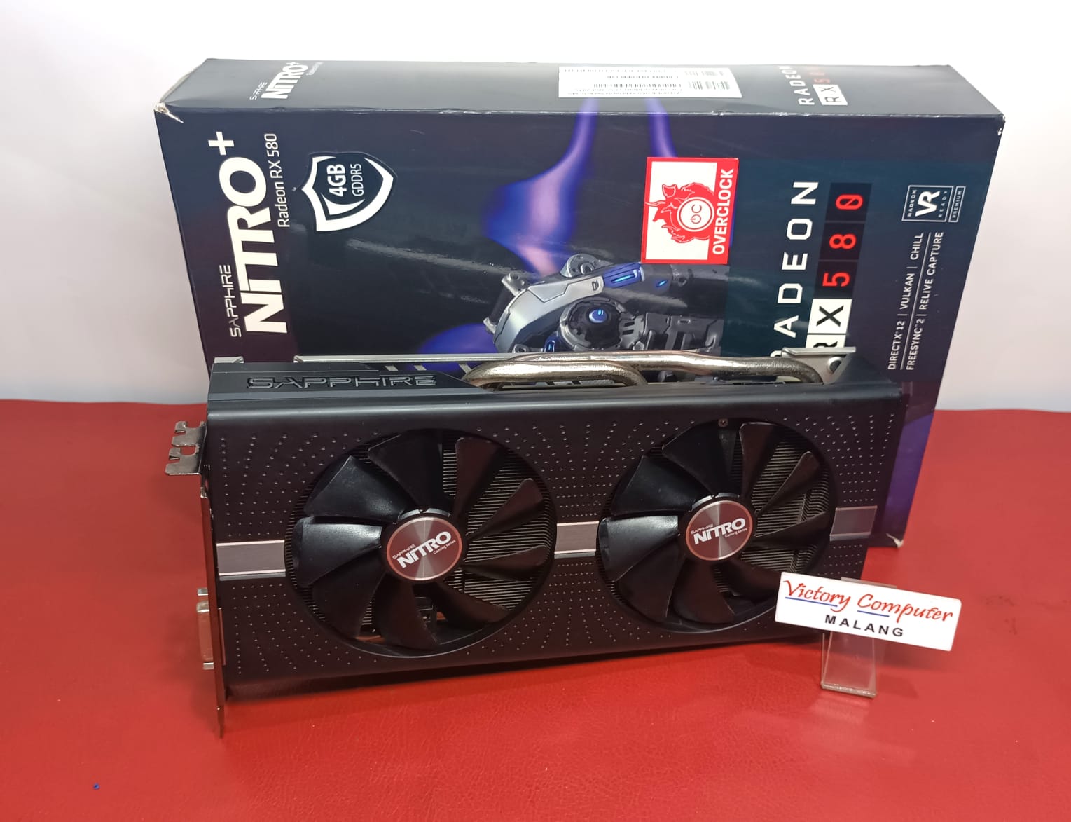 VGA Card Bekas SAPPHIRE NITRO+ RX 580 4GB 256Bit GAMING | Laptop Bekas ...