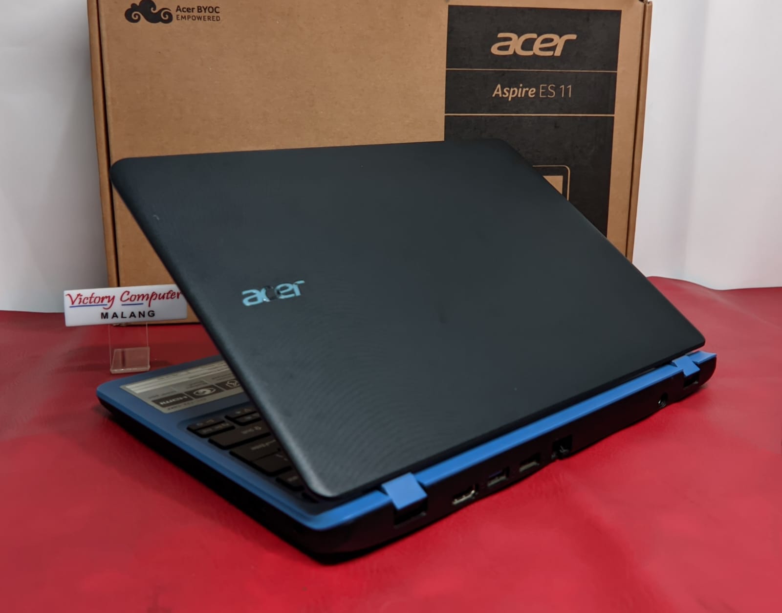 Jual Notebook Bekas ACER ES1-132 Biru RAM 4GB 1jutaan | Laptop Bekas Malang | Victory Computer